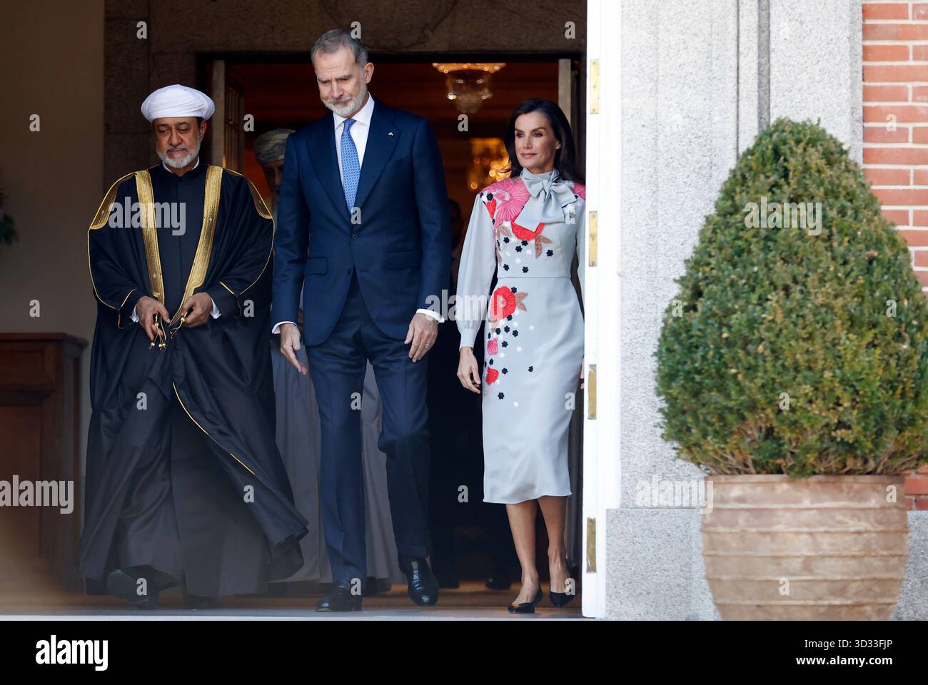 The Sultan of Oman, Haitham Bin Tarik, King Felipe VI and Queen Letizia ...