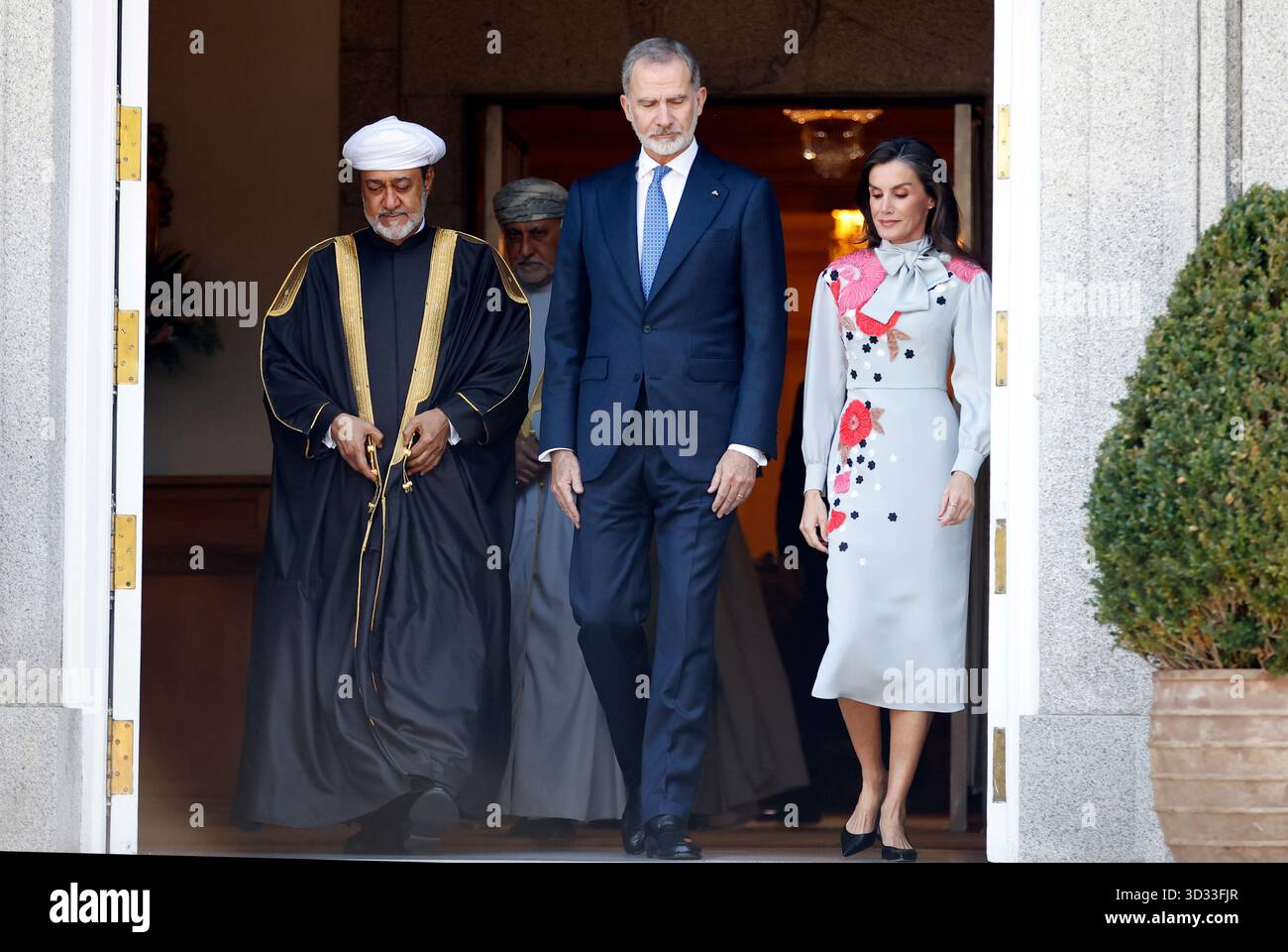 The Sultan of Oman, Haitham Bin Tarik, King Felipe VI and Queen Letizia ...