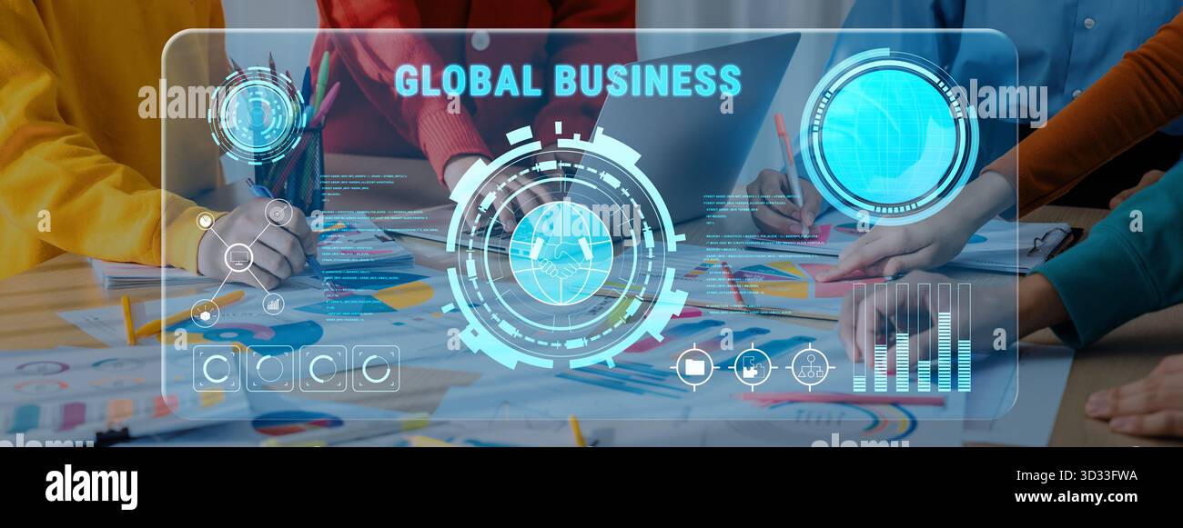 Corporate team collaborates analyze hi-res stock photography and images ...