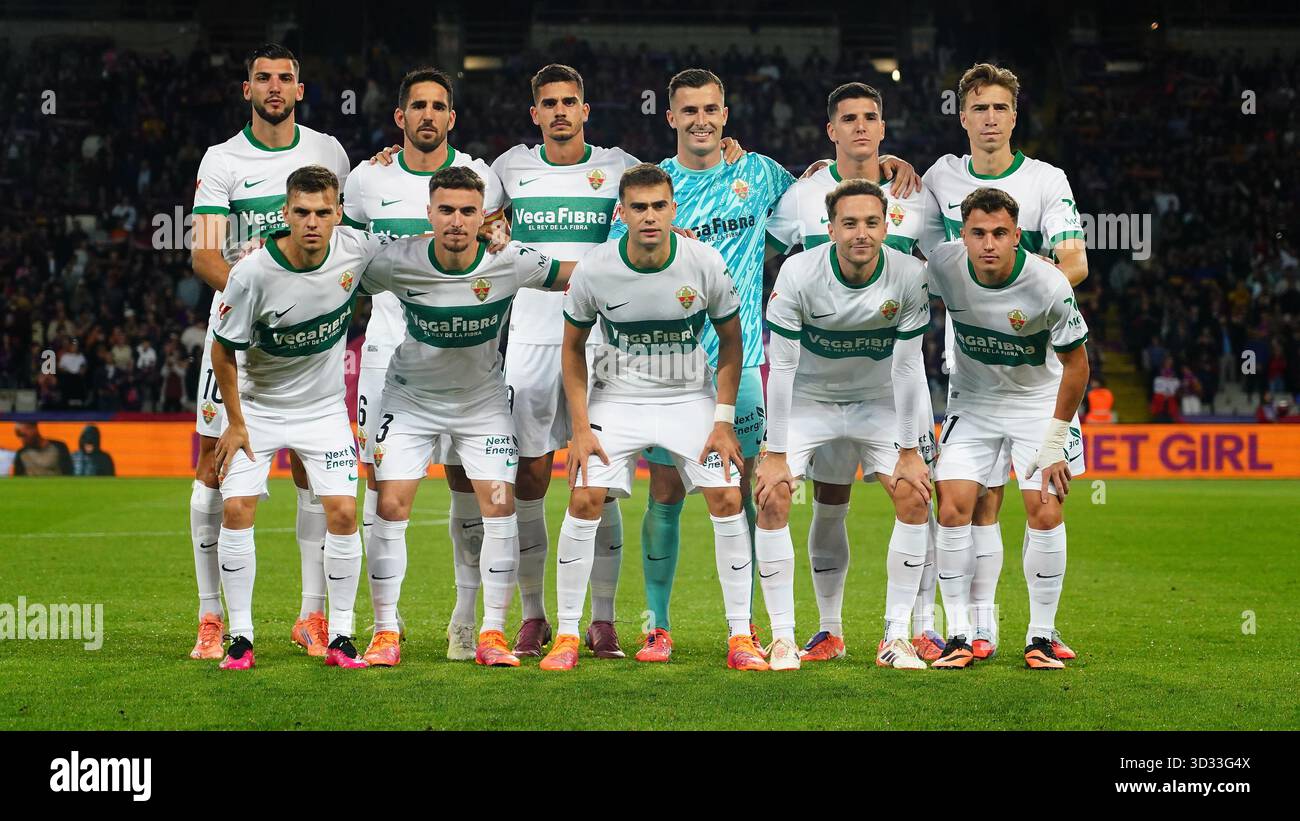 Elche CF team group during the La Liga EA Sports match between FC ...