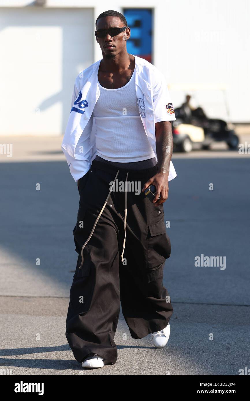 Buffalo Bills wide receiver Tyrell Shavers (14) arrives at the stadium ...