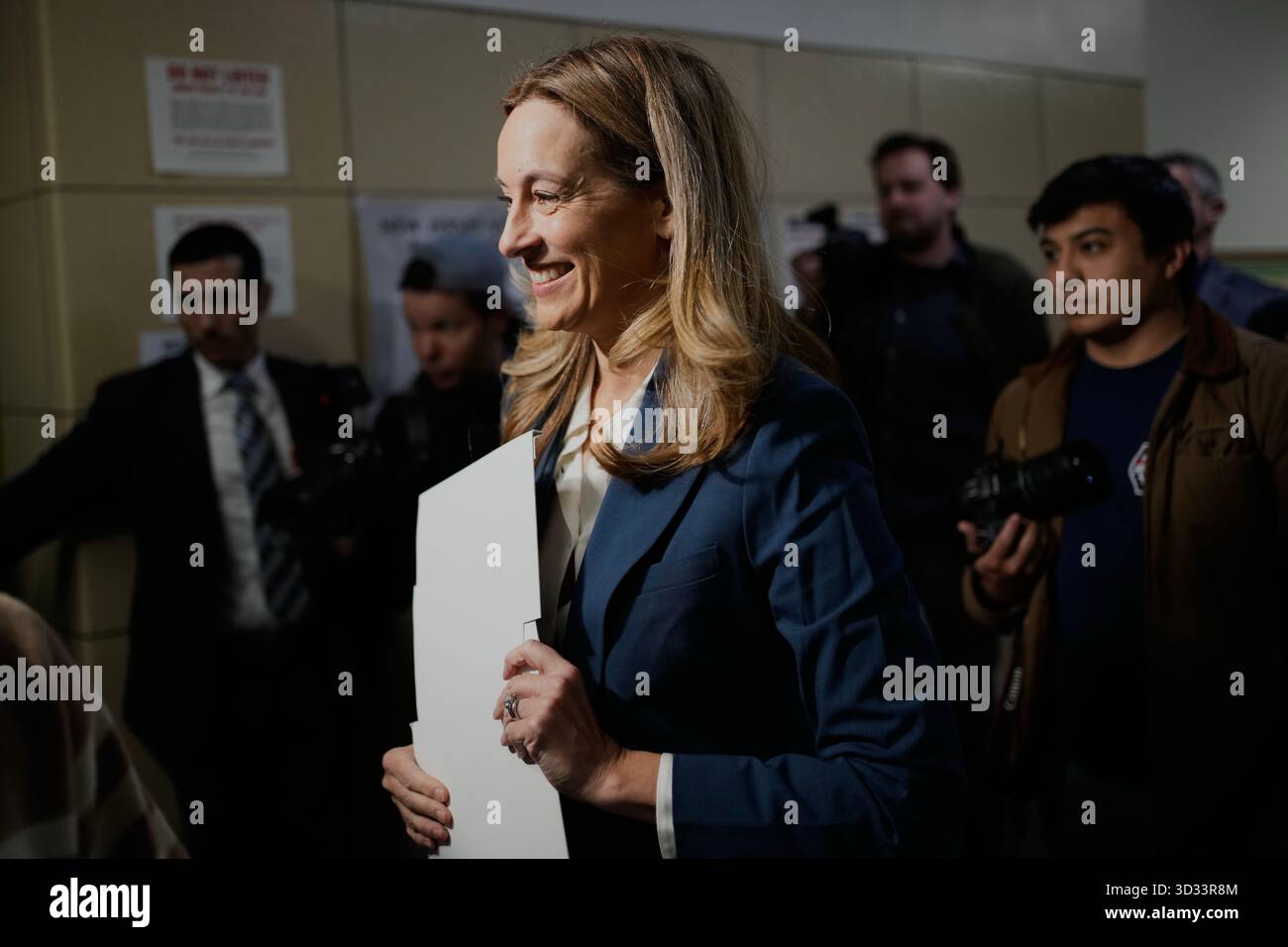 New Jersey gubernatorial candidate Mikie Sherrill votes in Montclair, N ...