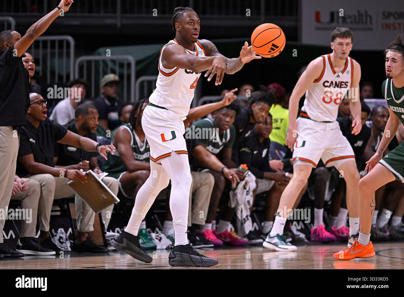 CORAL GABLES, FL - NOVEMBER 03: Miami player Marcus Allen (4) passes ...