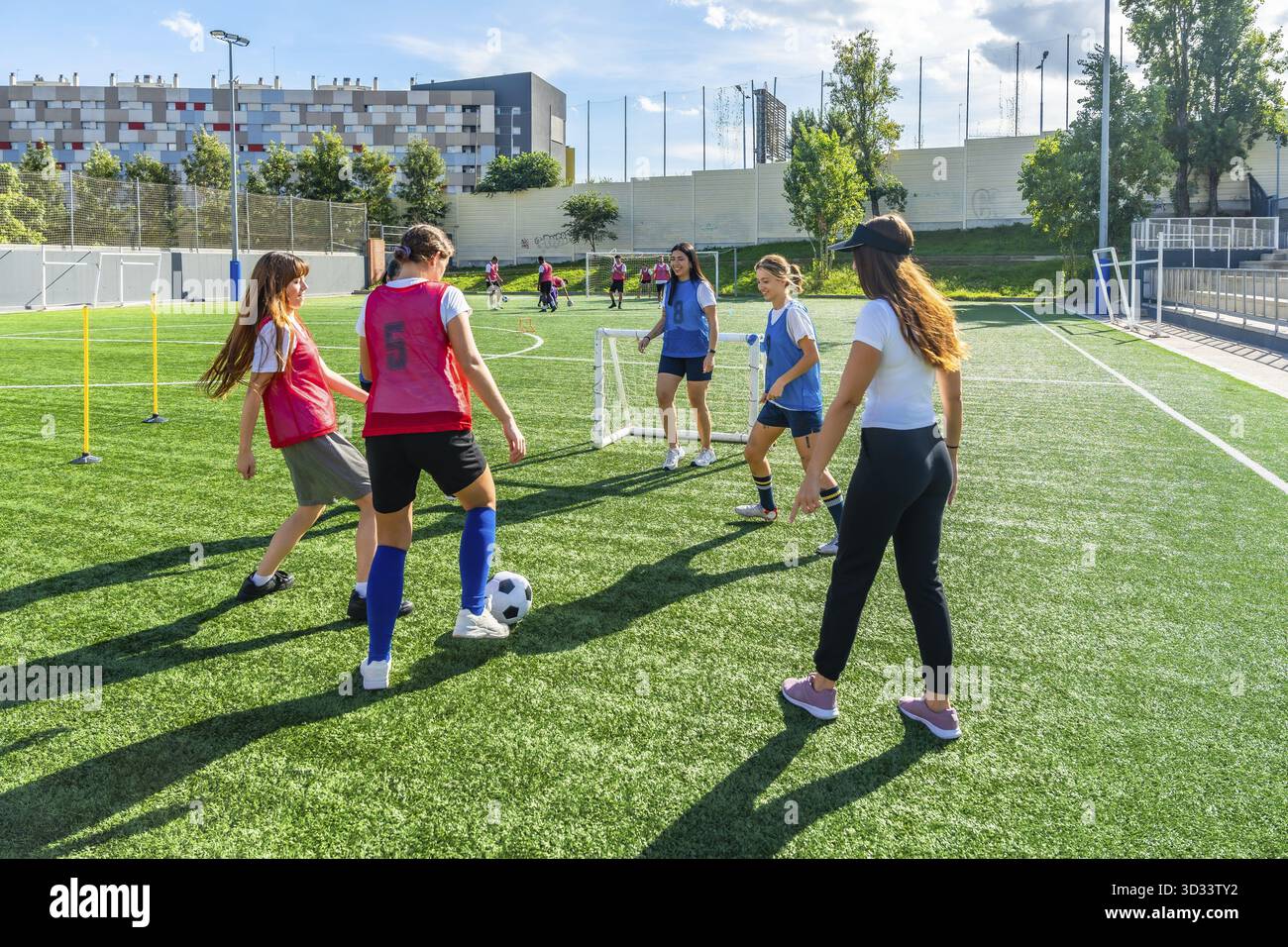 Female soccer teammates training hi-res stock photography and images ...