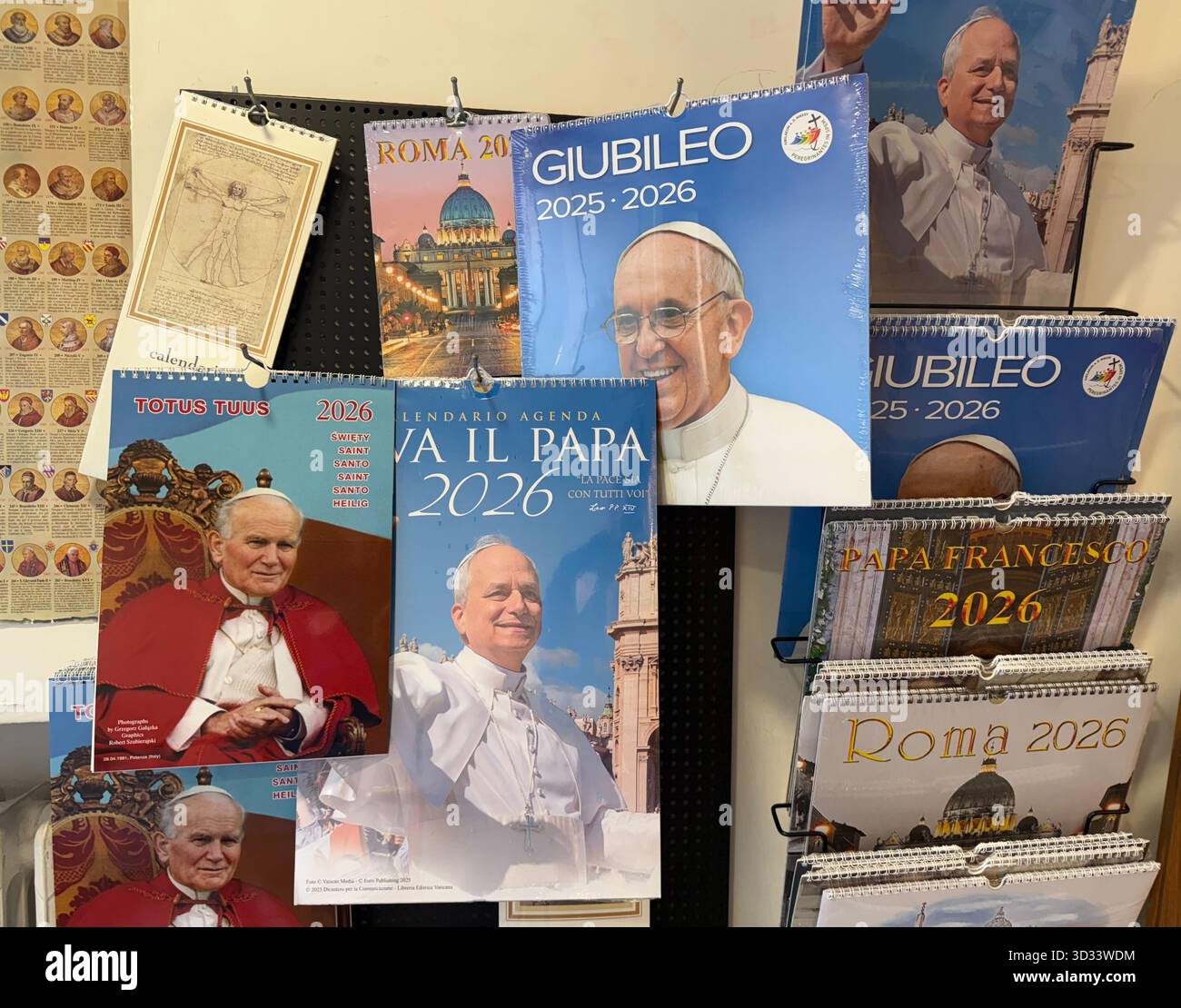 PRODUCTION - 04 November 2025, Italy, Rom: Calendars of Popes John Paul ...