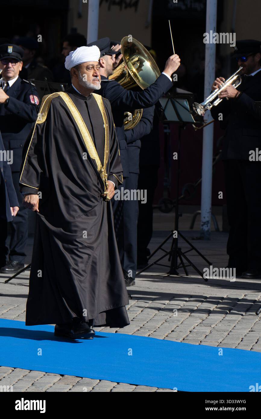 His Majesty the Sultan of Oman, Haitham Bin Tarik, during the ...