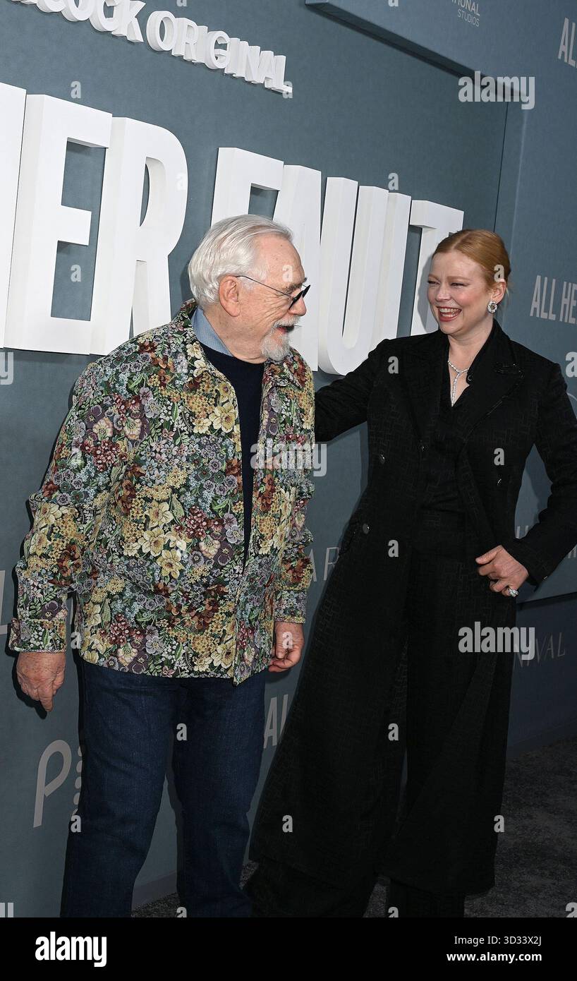 Brian Cox and Sarah Snook attend the Peacock TV Series "All Her Fault ...