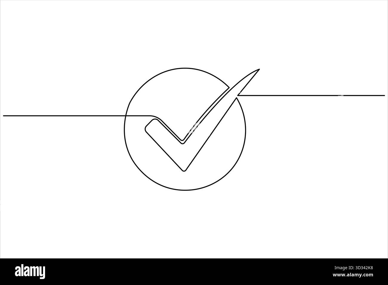 Check mark icon continuous hi-res stock photography and images - Alamy