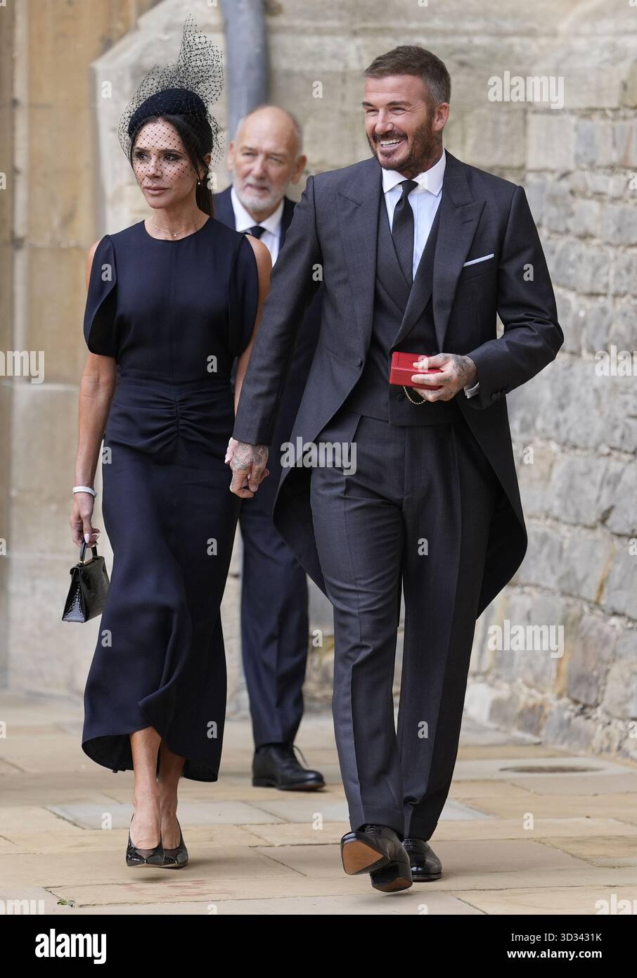 Sir David Beckham, with his wife Victoria, after he was made a Knight ...
