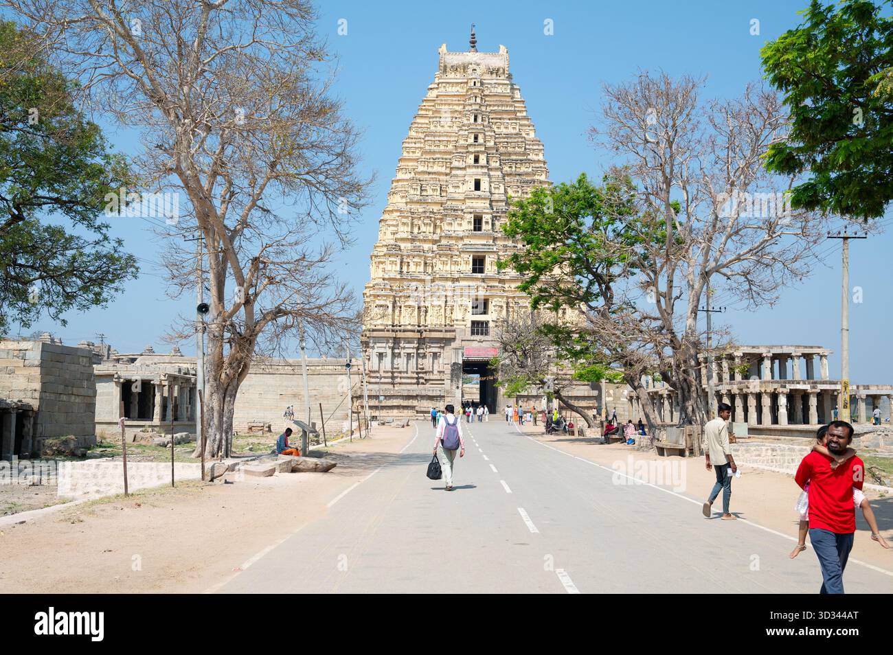 Road To Virupaksha Temple In Hampi, South India, Historic Monument Of ...