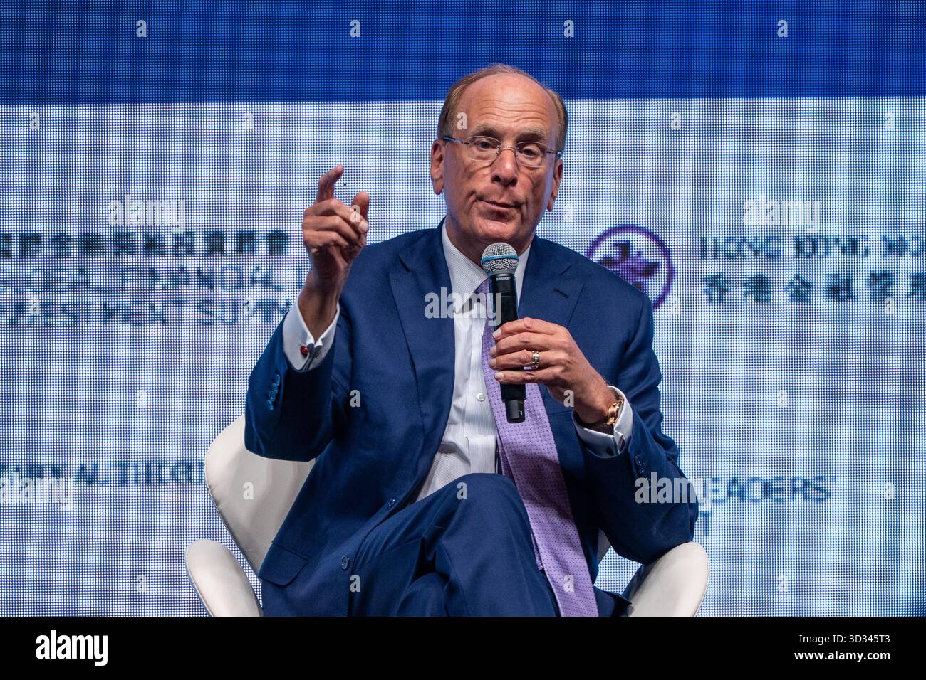 Larry Fink, Chairman and CEO of BlackRock at the Global Financial ...
