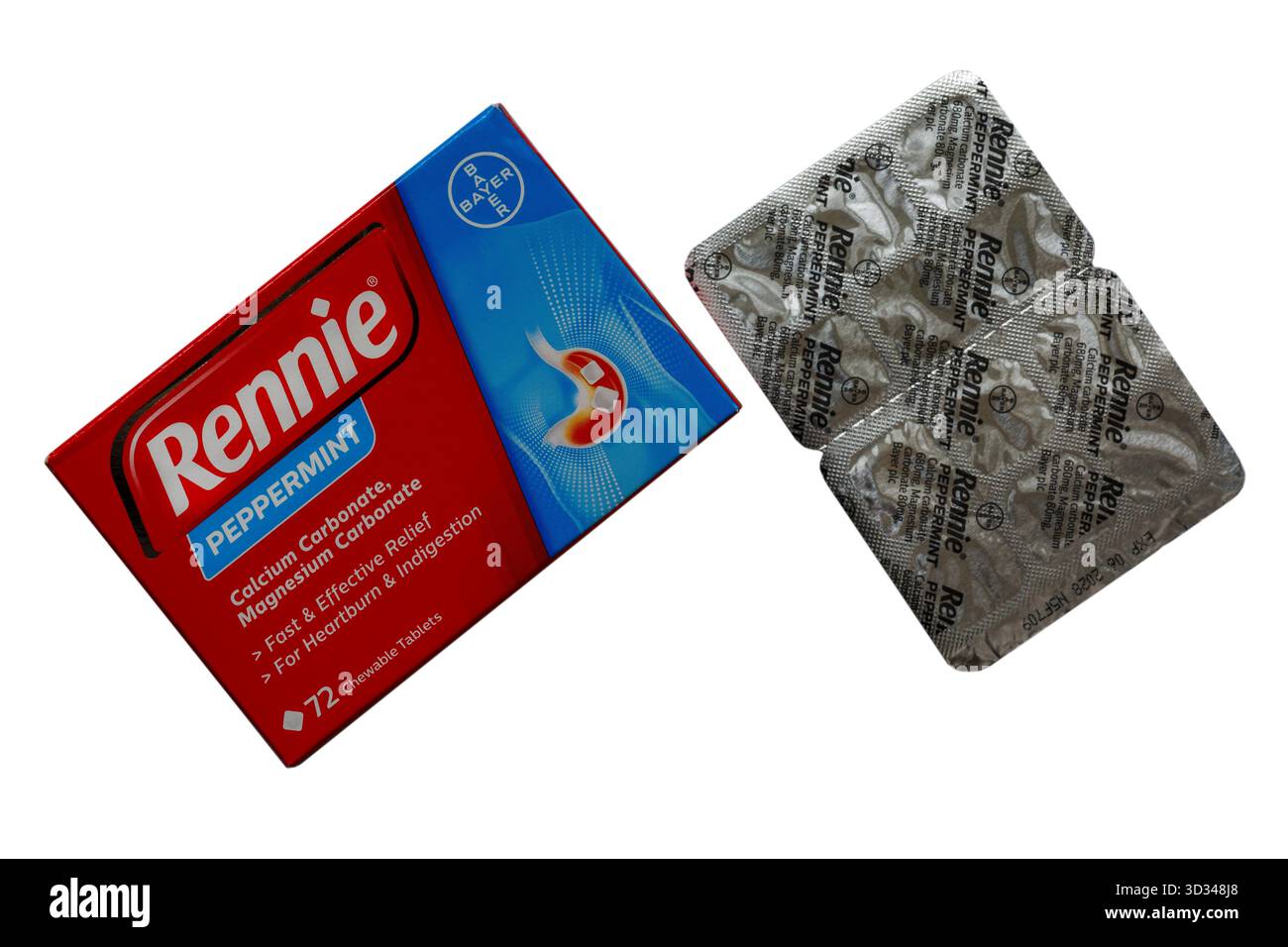 Each tablet contains two antacids hi-res stock photography and images ...