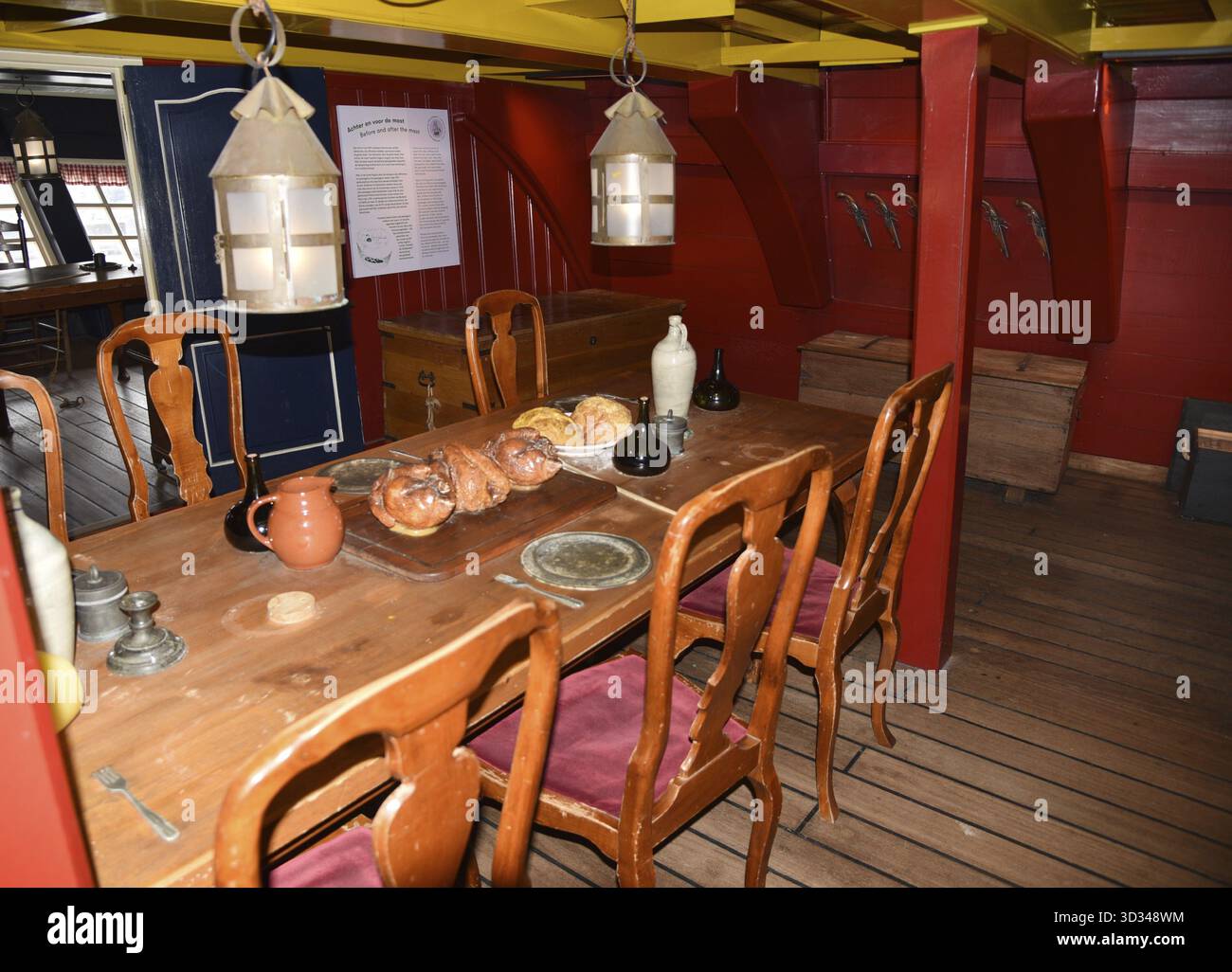 Amsterdam, the Netherlands. July2, 2024. The interior of a 17th century ...