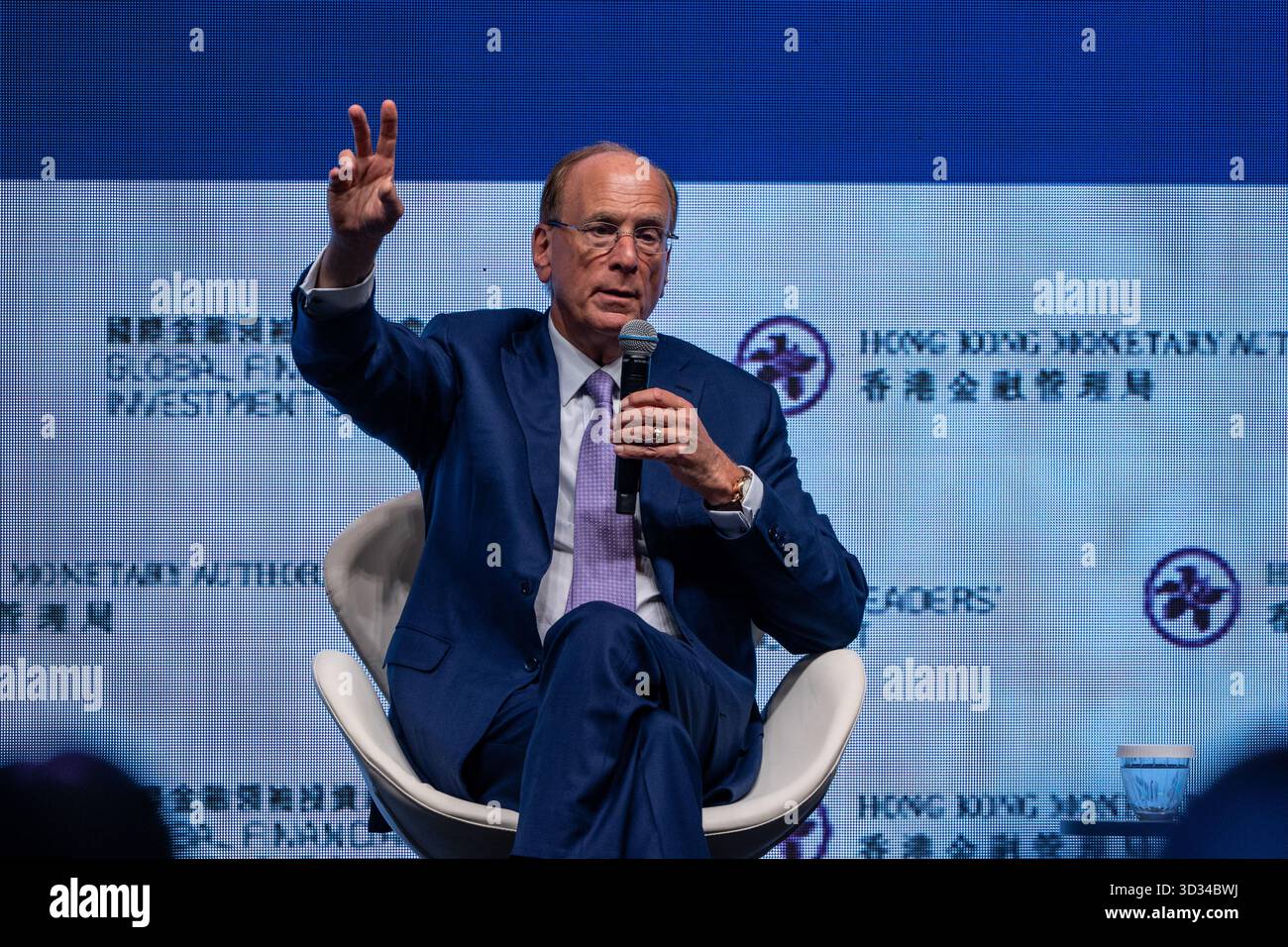 Larry Fink, Chairman and CEO of BlackRock at the Global Financial ...