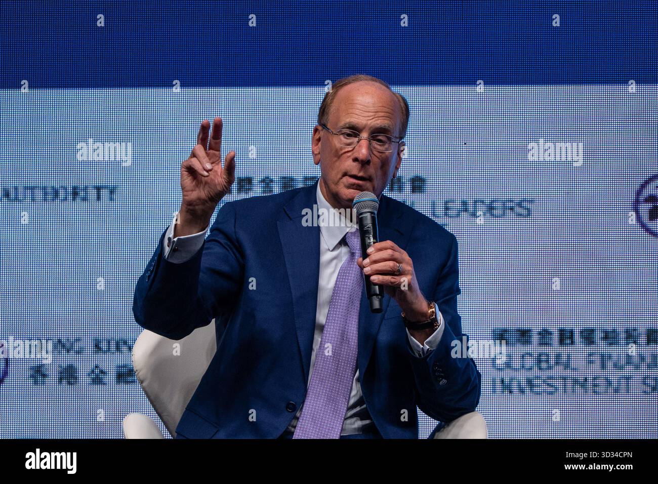 Larry Fink, Chairman and CEO of BlackRock at the Global Financial ...