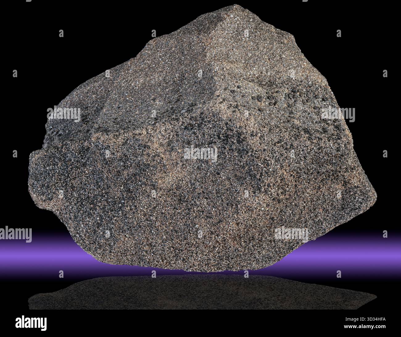 Dark gray, fine-grained andesite porphyry from Ragged Top, Ironwood ...