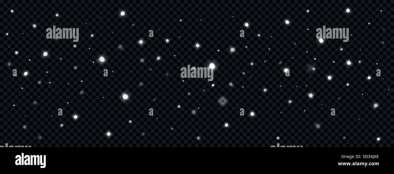 Sky space with starry particles isolated on transparent backdrop Stock ...