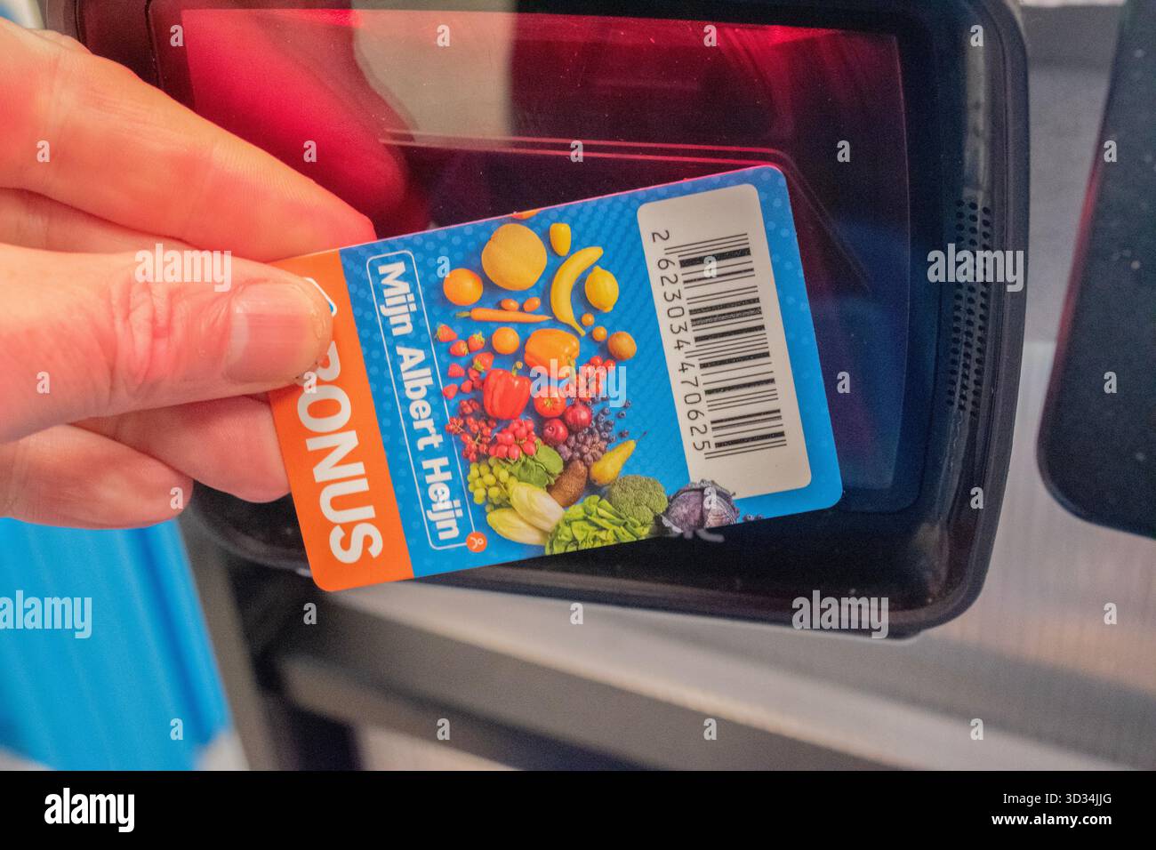 Using A Bonus Card At The AH Supermarket At Amsterdam The Netherlands ...