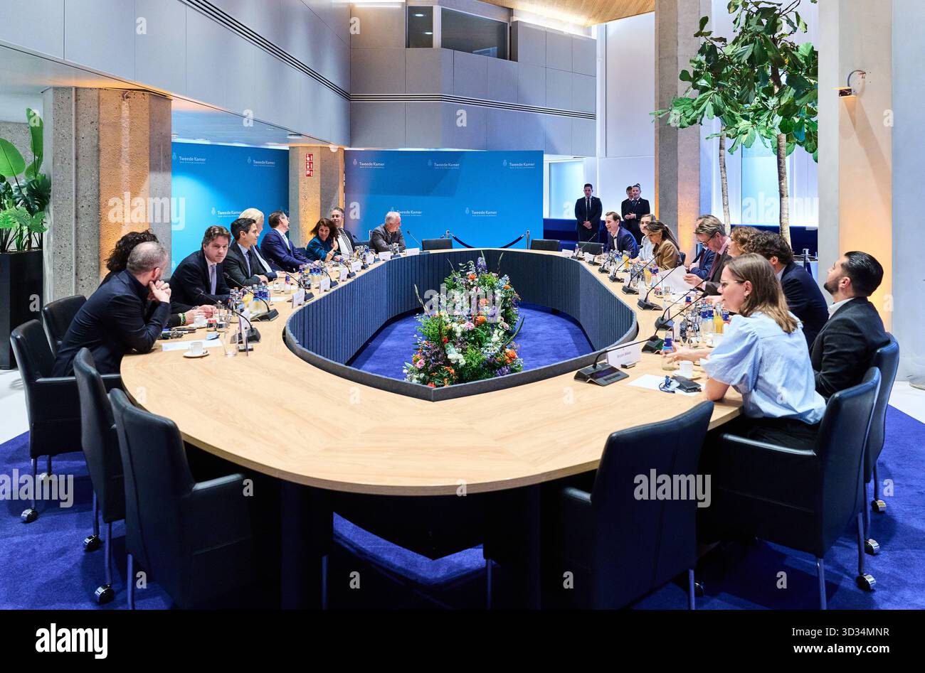 Members of Parliament attend a meeting with speaker of the House Martin ...