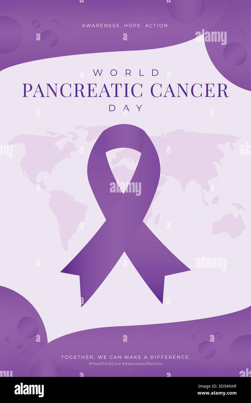 Purple pancreatic cancer ribbon Stock Vector Images - Alamy
