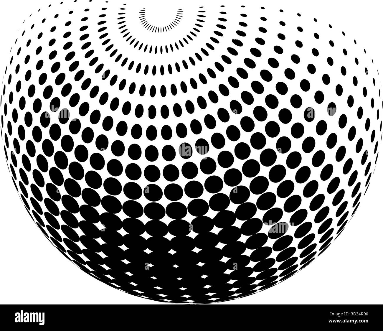Contemporary set of halftone rounded 3d figures Stock Vector Image ...
