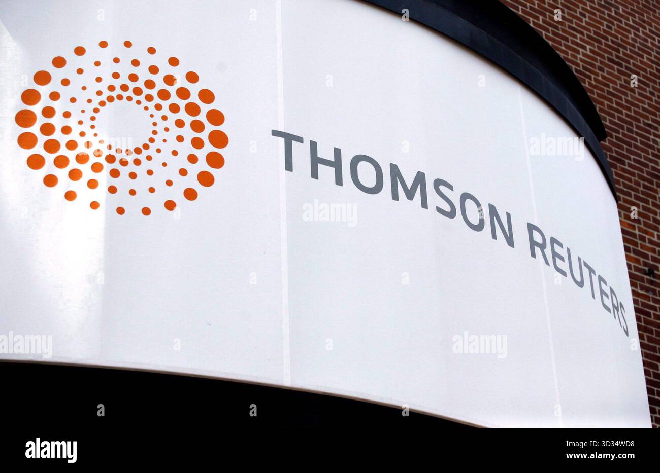A Thomson Reuters office sign is shown in Boston, Thursday Aug. 6, 2009 ...