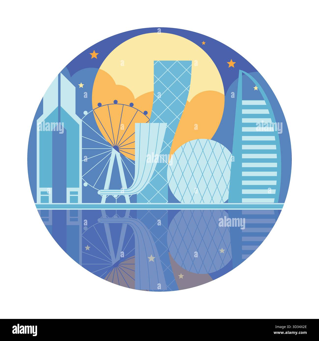 Modern and old buildings Cut Out Stock Images & Pictures - Alamy