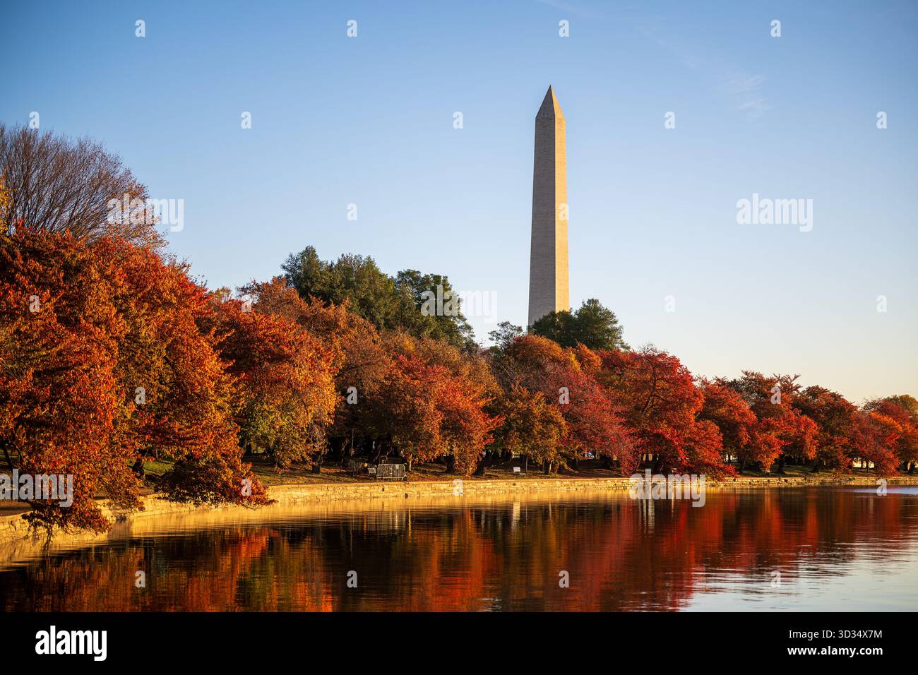 Washington Monument Tidal Basin Fall Colors Washington DC // WASHINGTON ...