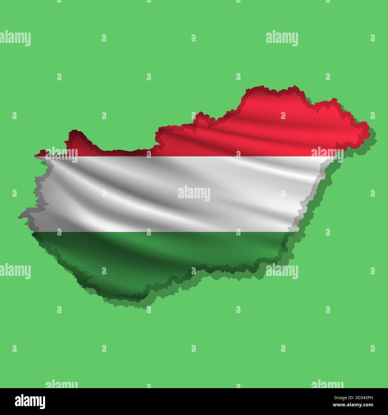 Detail national flag hungary waving Stock Vector Images - Alamy