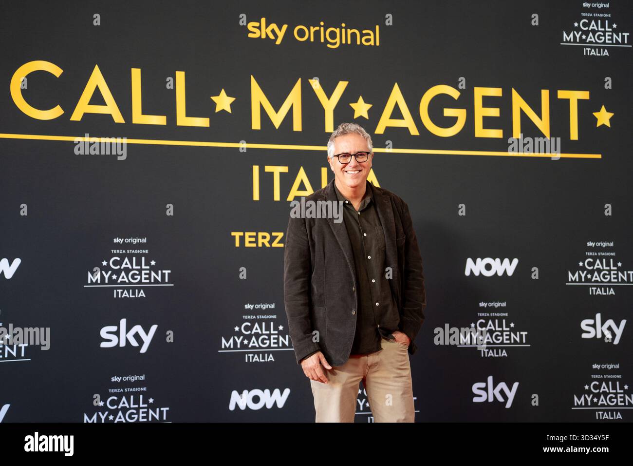 Simone Spada attends the third season photocall for ''Call My Agent ...