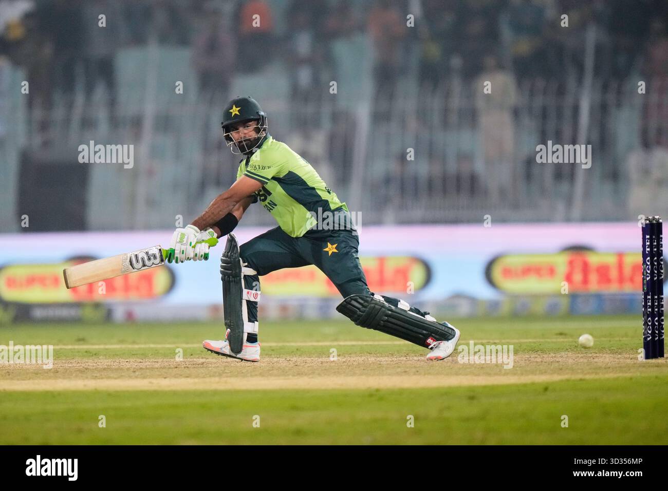 Pakistan's Hussain Talat plays a shot during the first one day ...