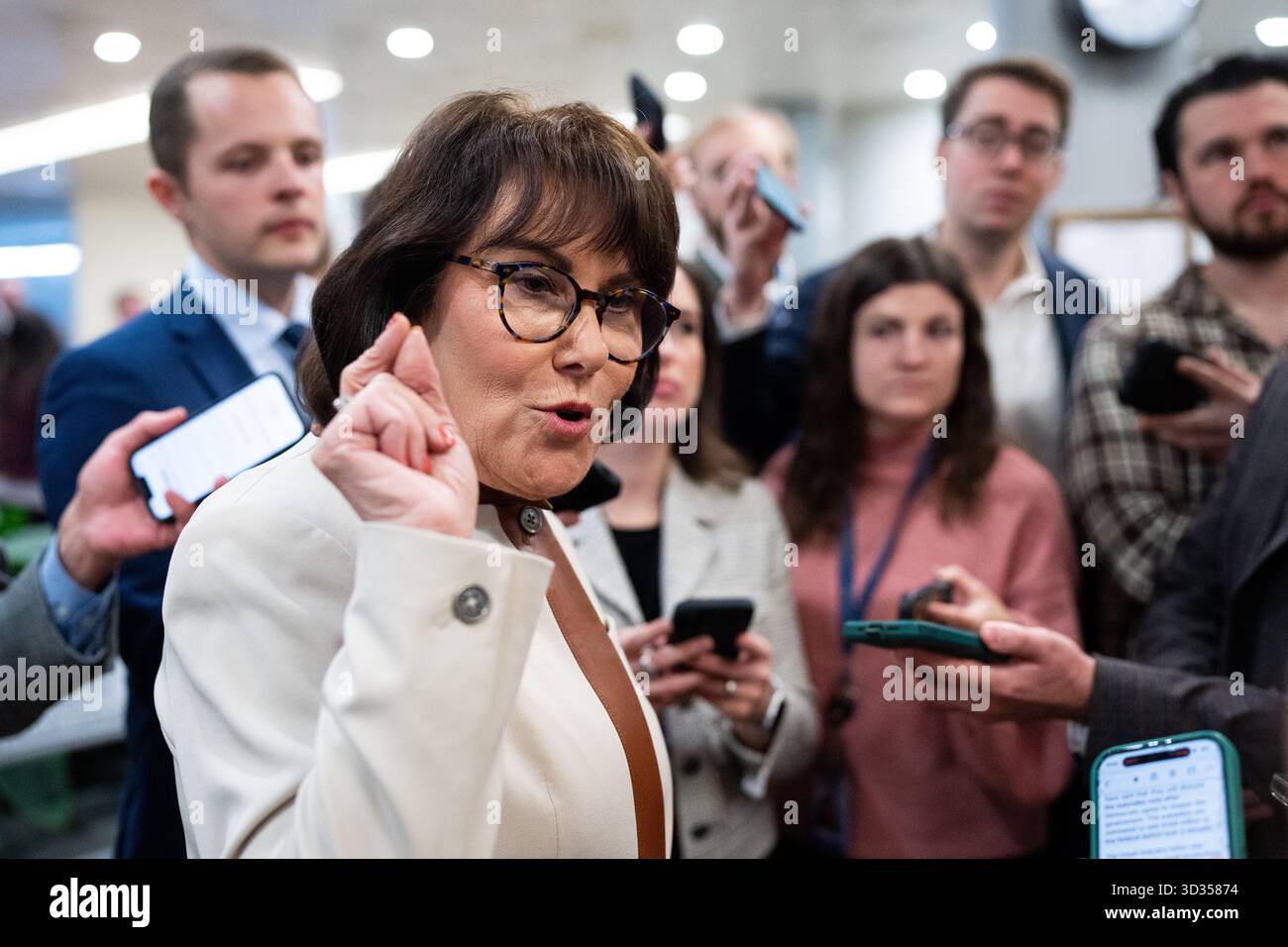 UNITED STATES - NOVEMBER 4: Sen. Jacky Rosen, D-Nev., speaks with ...