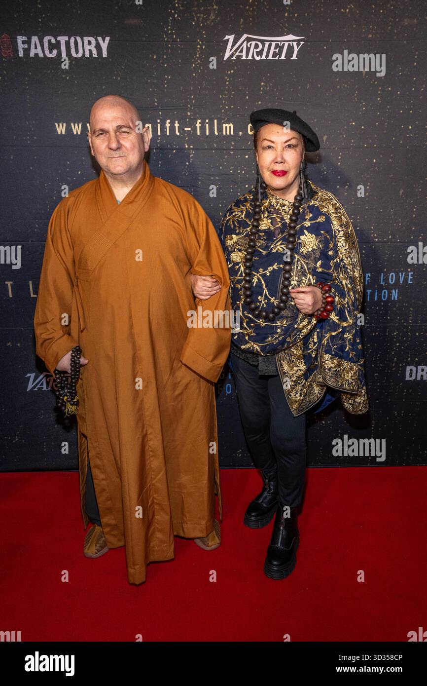 Abbot Shi Yan Fan, Fashion Designer/Artist Sue Wong attends World ...