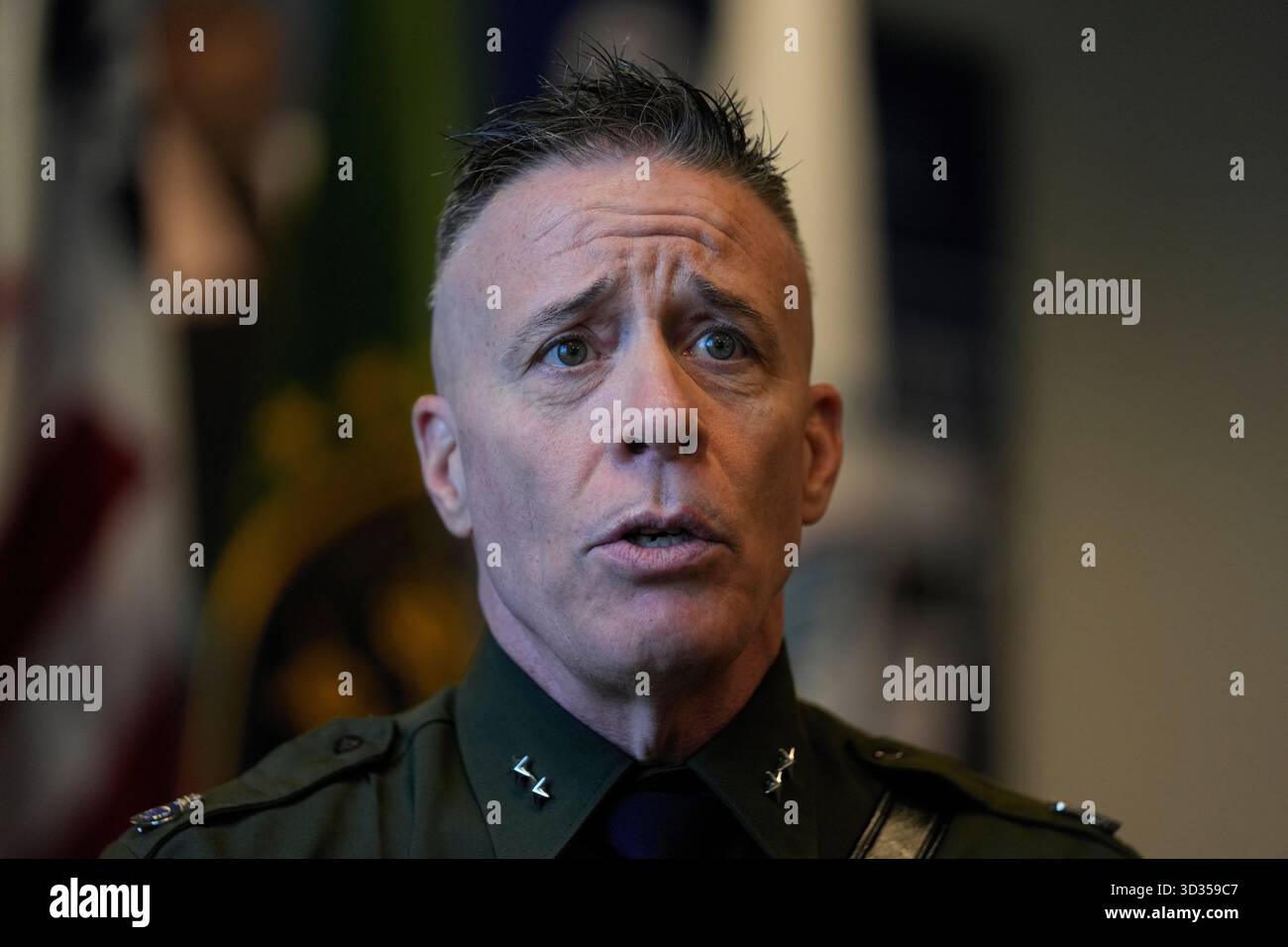Senior U.S. Border Patrol official Greg Bovino speaks to Associated ...