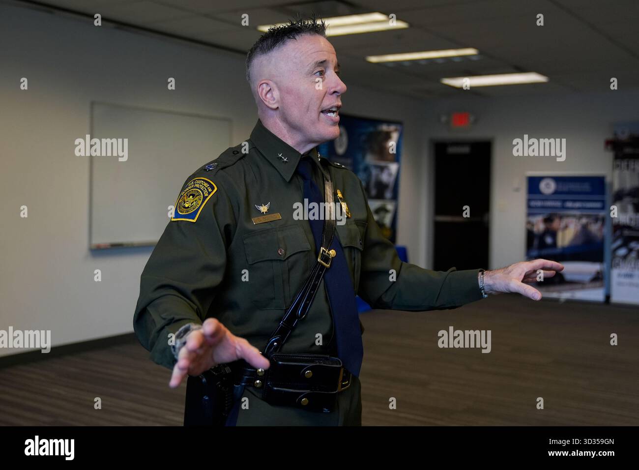 Senior U.S. Border Patrol official Greg Bovino speaks to Associated ...