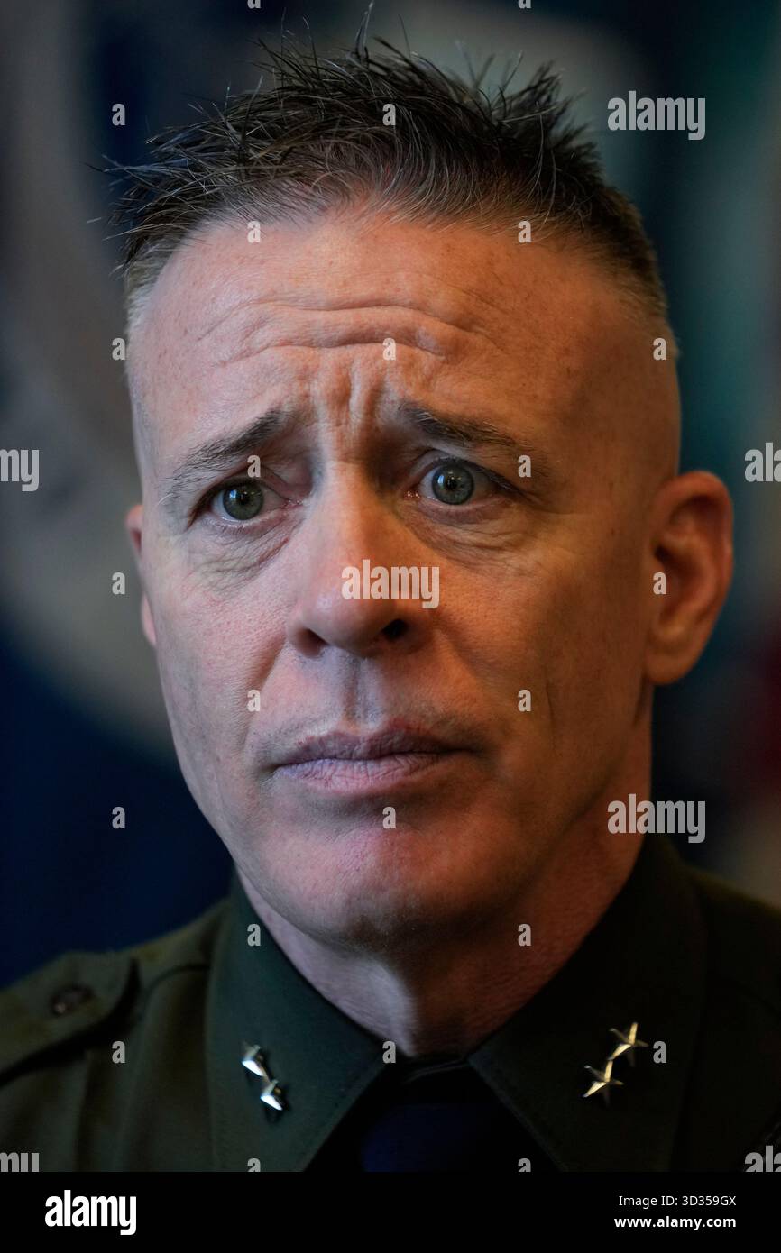 Senior U.S. Border Patrol official Greg Bovino speaks to Associated ...