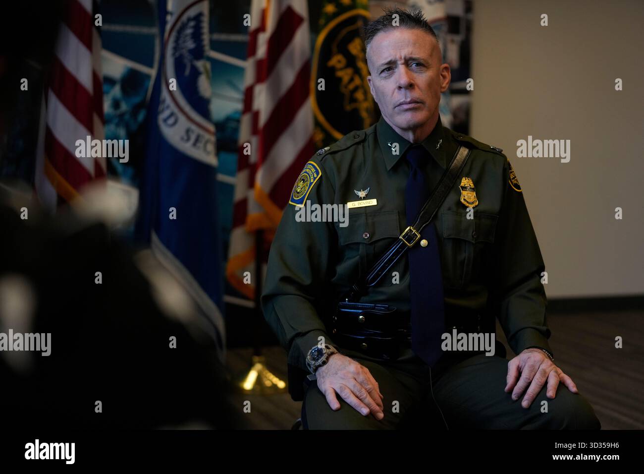 Senior U.S. Border Patrol official Greg Bovino speaks to Associated ...