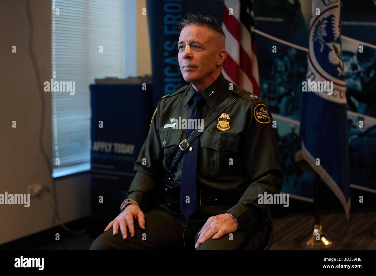 Senior U.S. Border Patrol official Greg Bovino speaks to Associated ...