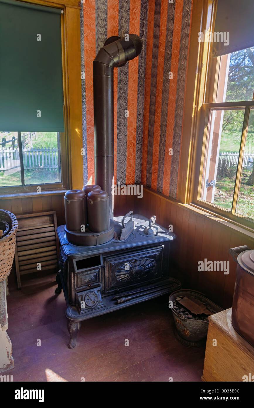 Metal stove for heating and cooking..Landis Valley Village & Farm ...