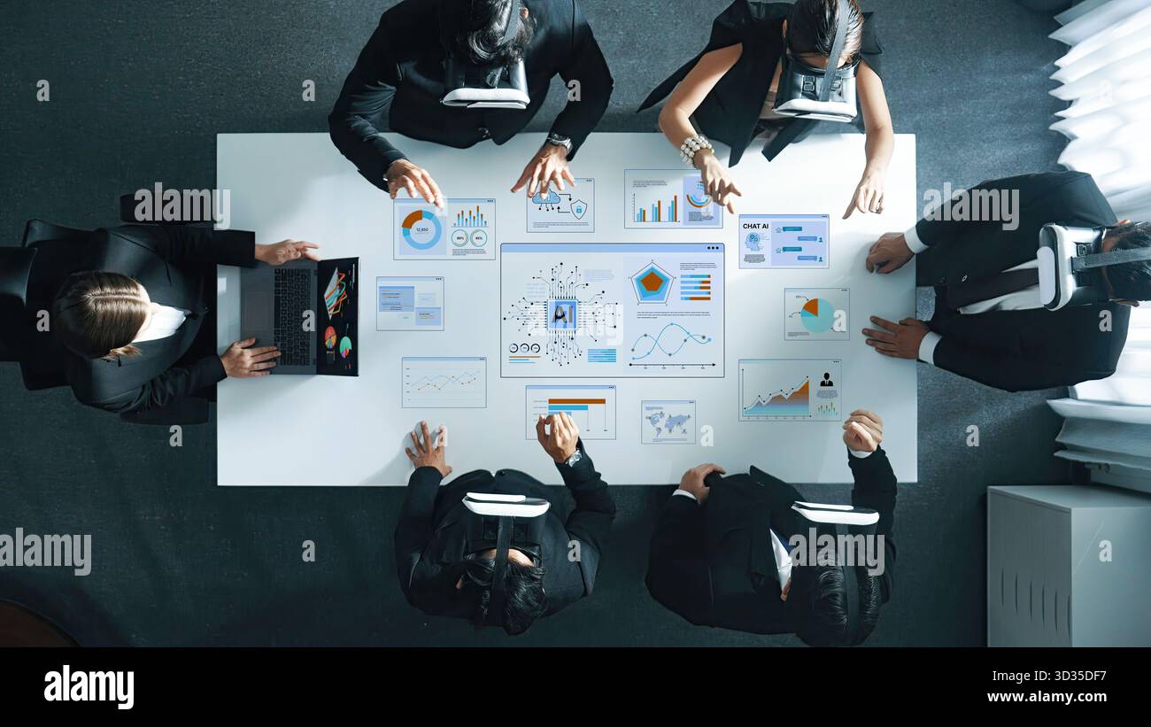 Team professionals uses virtual hi-res stock photography and images - Alamy