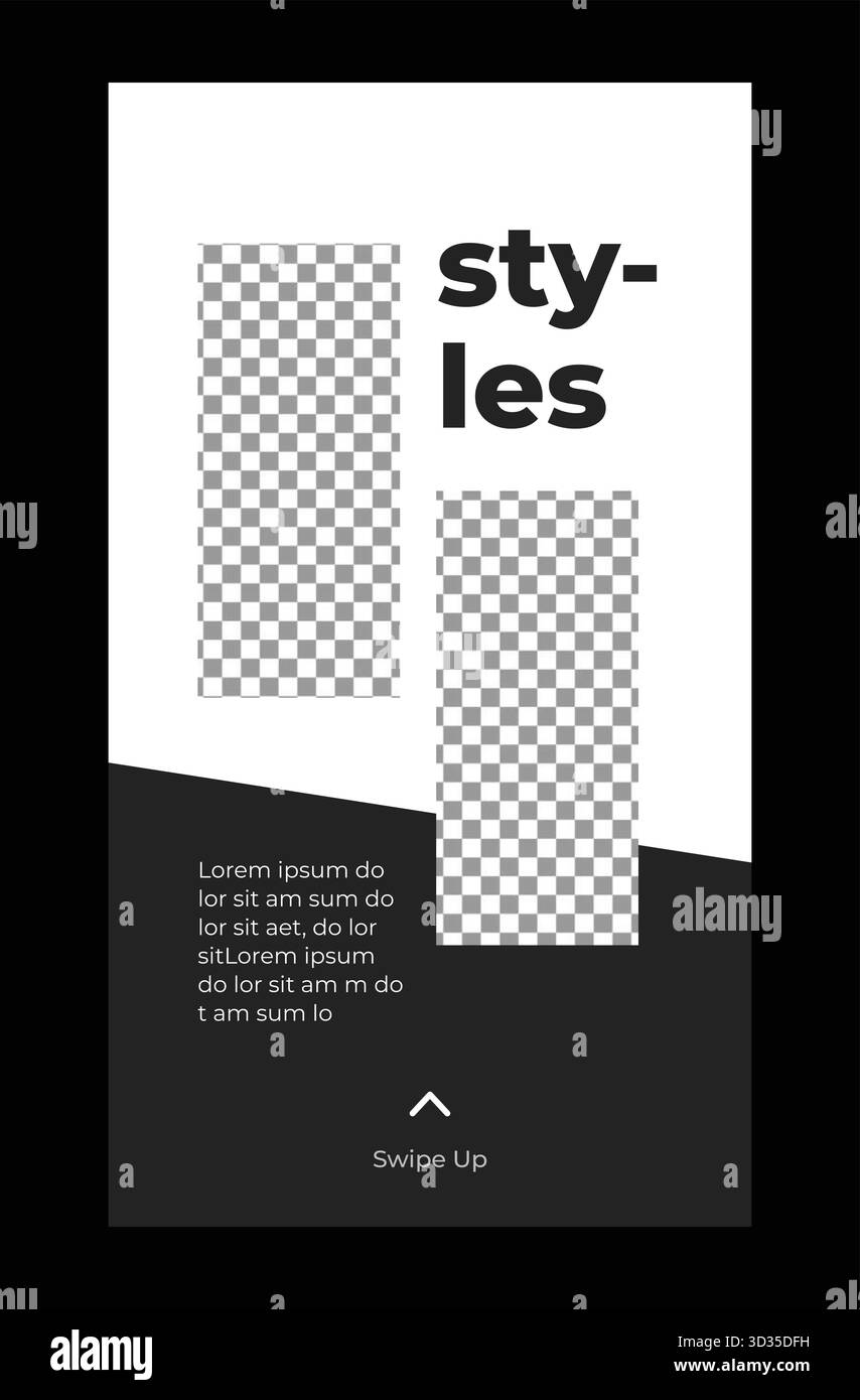 Social media post template Black and White Stock Photos & Images - Alamy