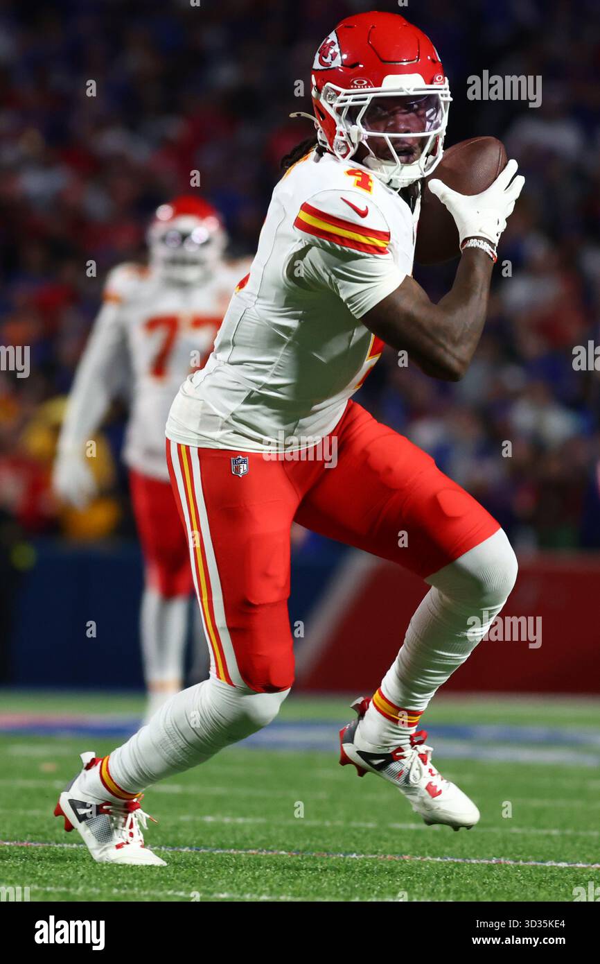 Kansas City Chiefs wide receiver Rashee Rice (4) makes a catch during ...