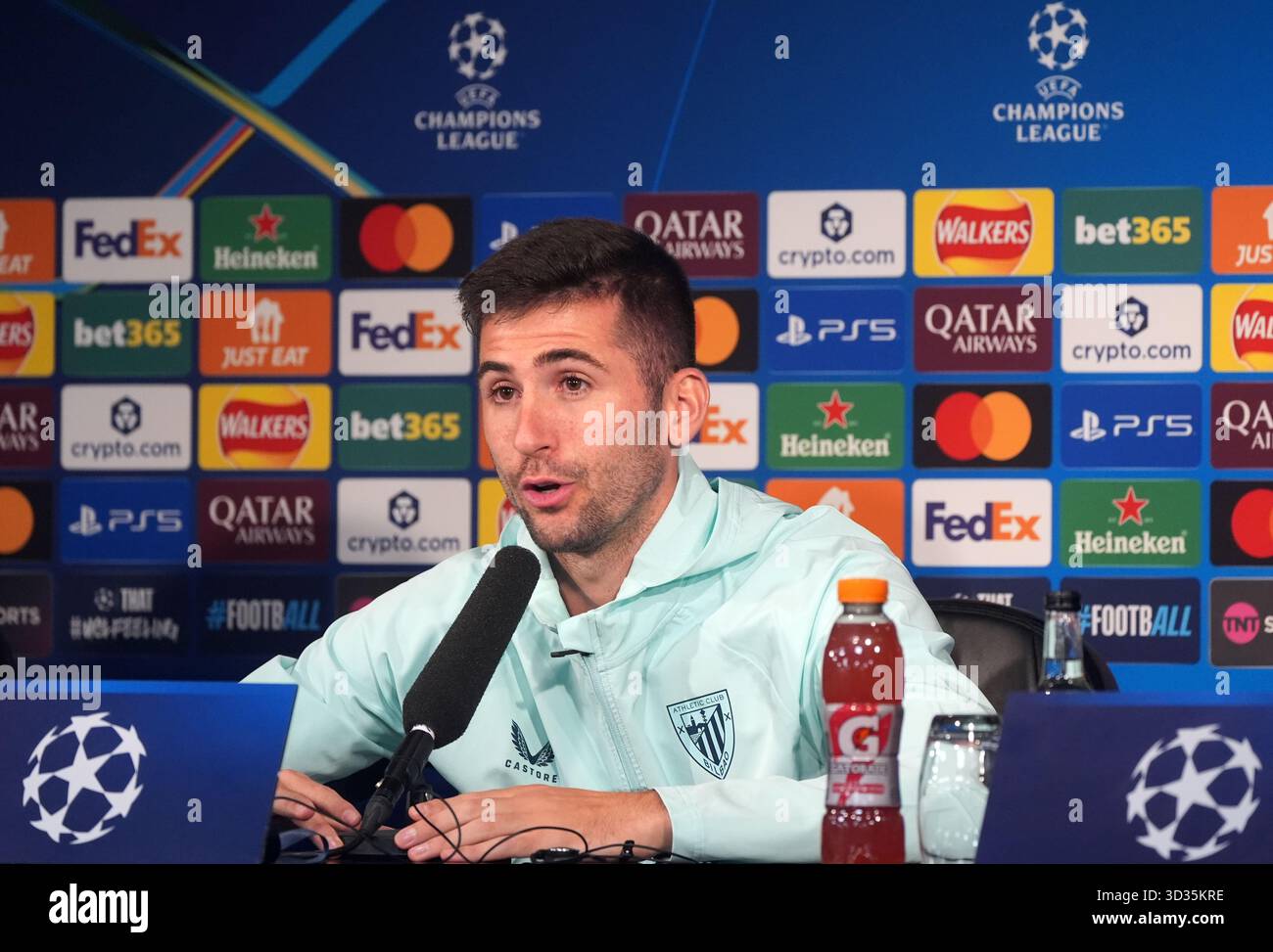 Athletic Bilbao's Jesus Areso during a press conference at St James ...