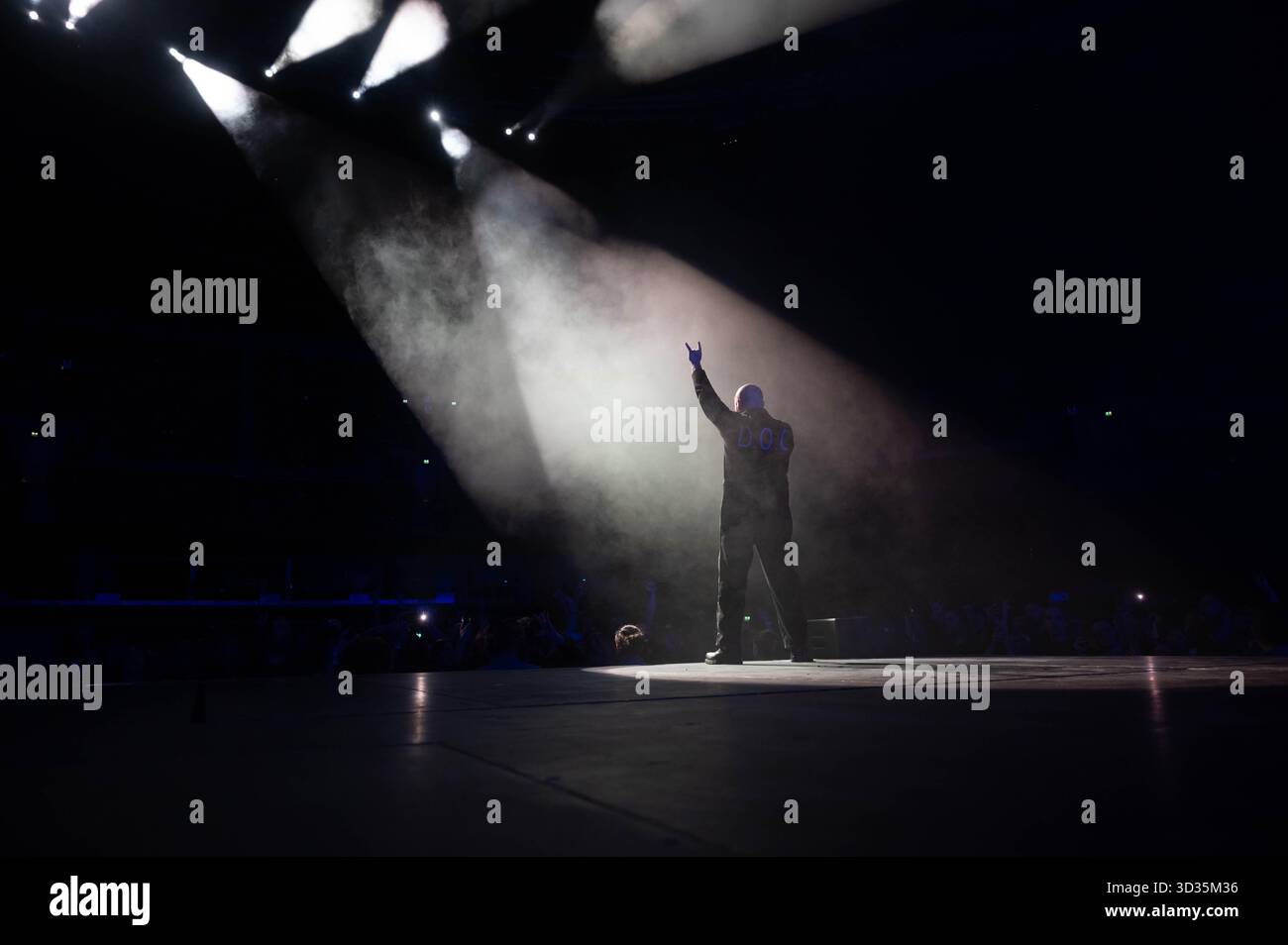 David Draiman of Disturbed performing at OVO Hydro in Glasgow Tuesday ...
