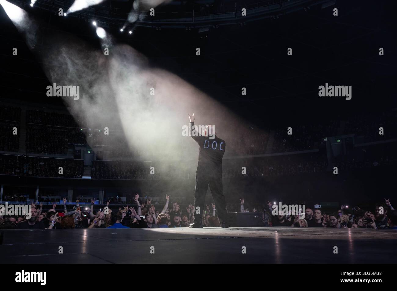 David Draiman of Disturbed performing at OVO Hydro in Glasgow Tuesday ...