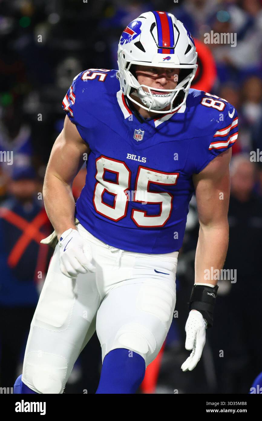Buffalo Bills tight end Jackson Hawes (85) runs in motion during the ...