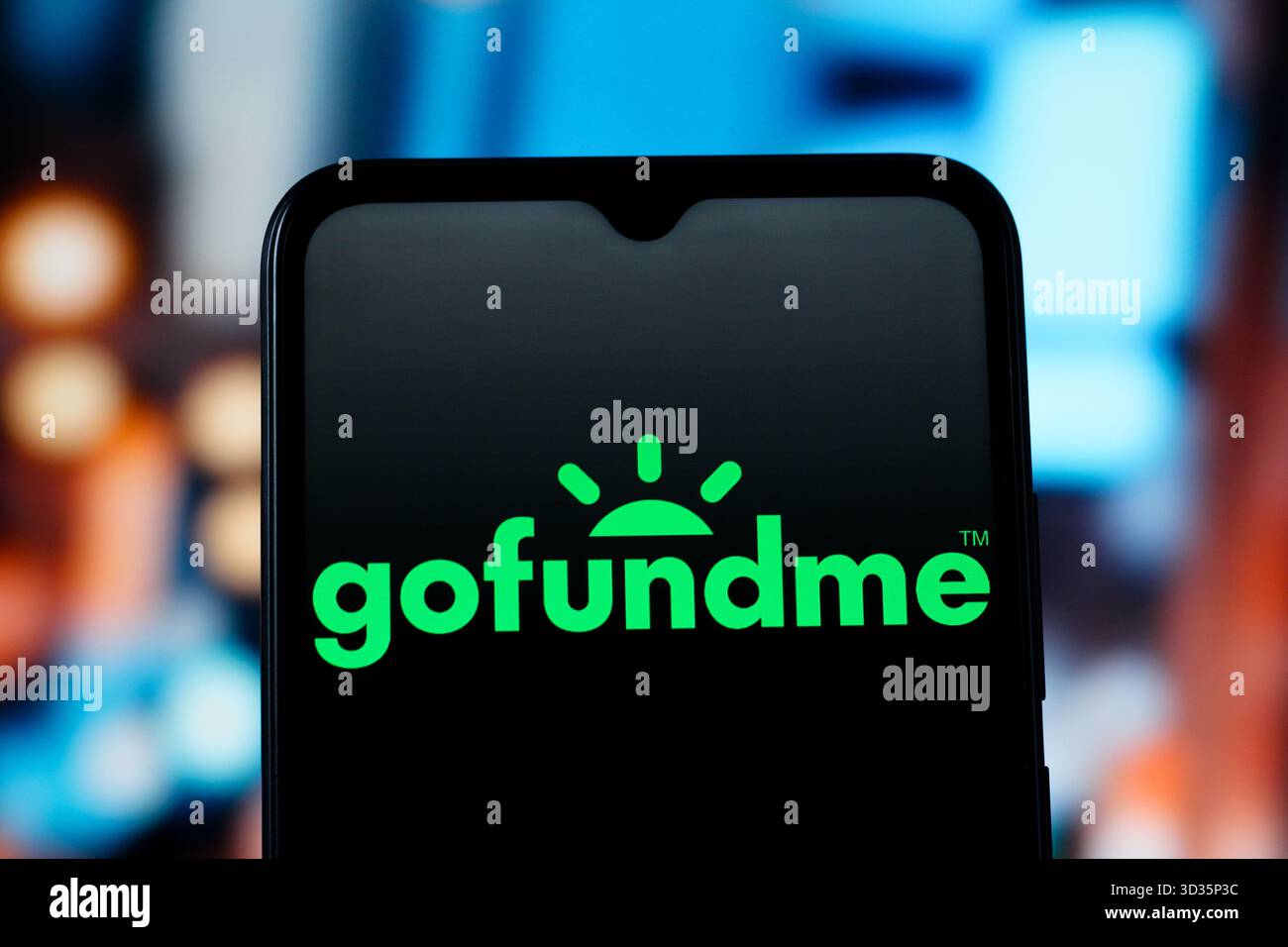November 4, 2025, Canada: In this photo illustration, the GoFundMe (Go ...