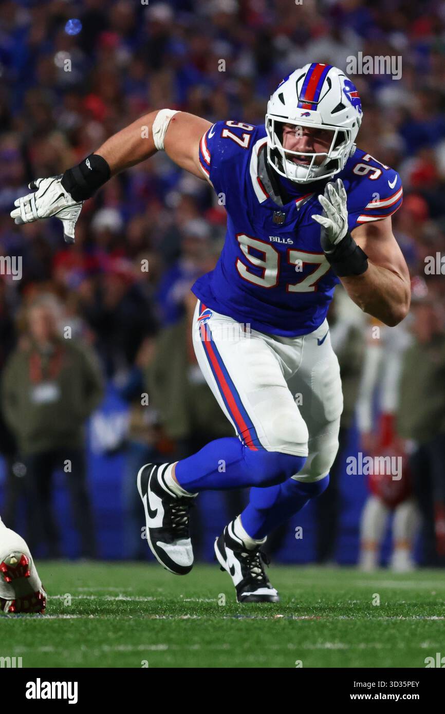 Buffalo Bills defensive end Joey Bosa (97) rushes during the second ...