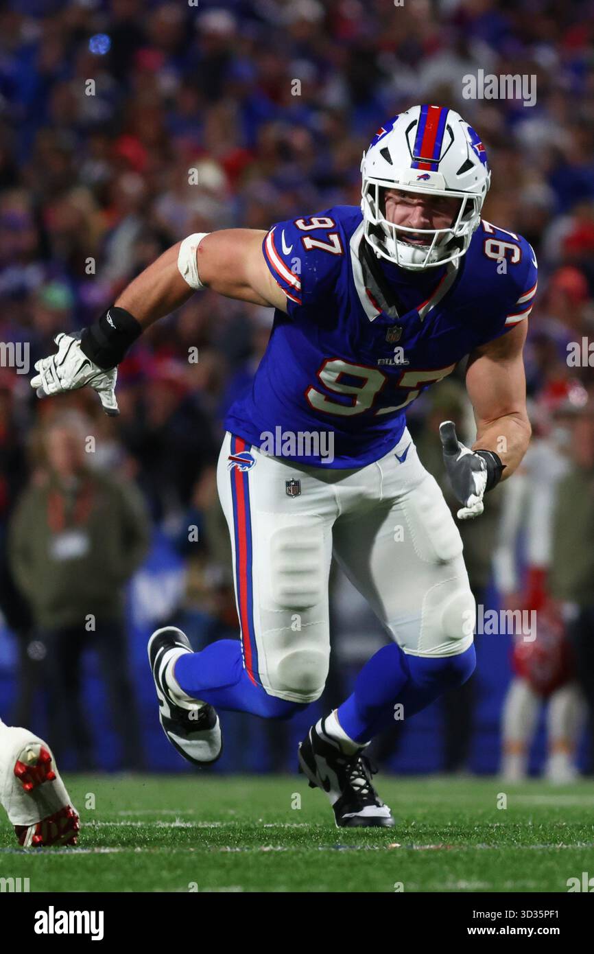 Buffalo Bills defensive end Joey Bosa (97) rushes during the second ...