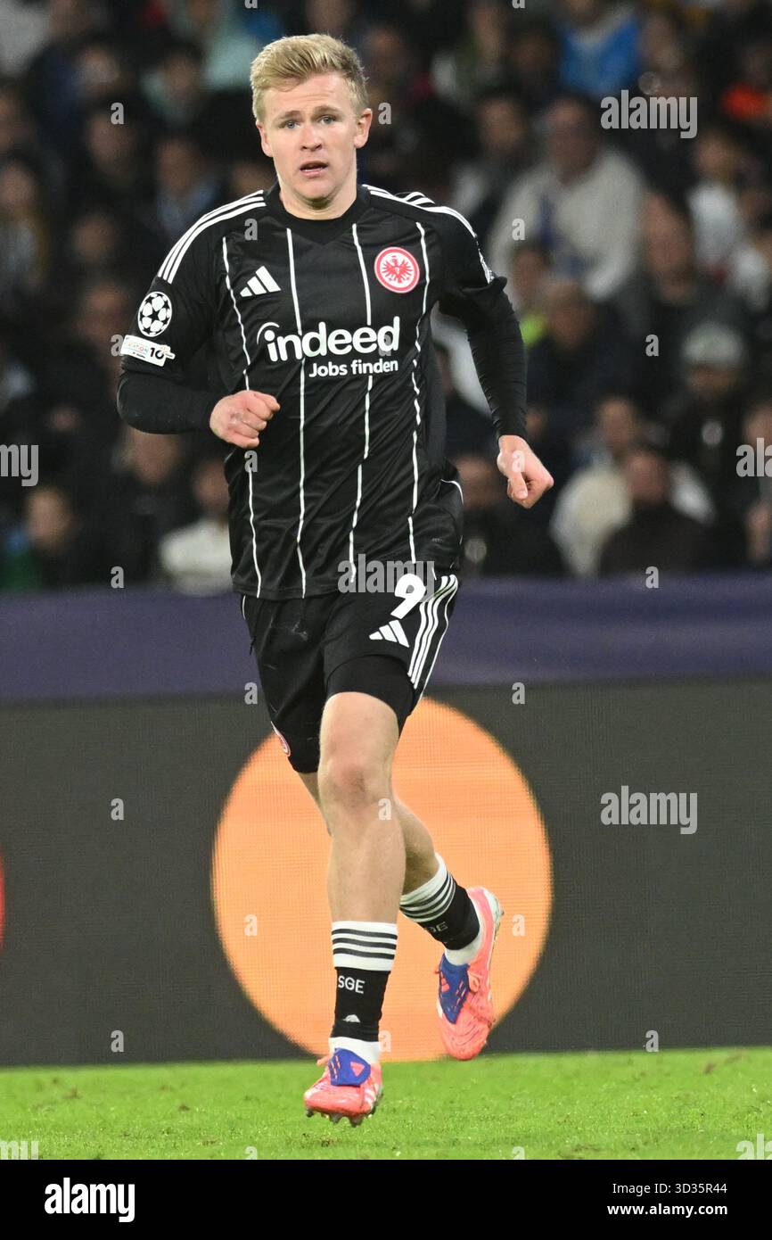 Jonathan Burkardt of Eintracht Frankfurt in action during the Uefa ...